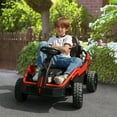 Qaba 24V Go Kart w/ Remote Control, Spring Suspension, Red - Walmart.com