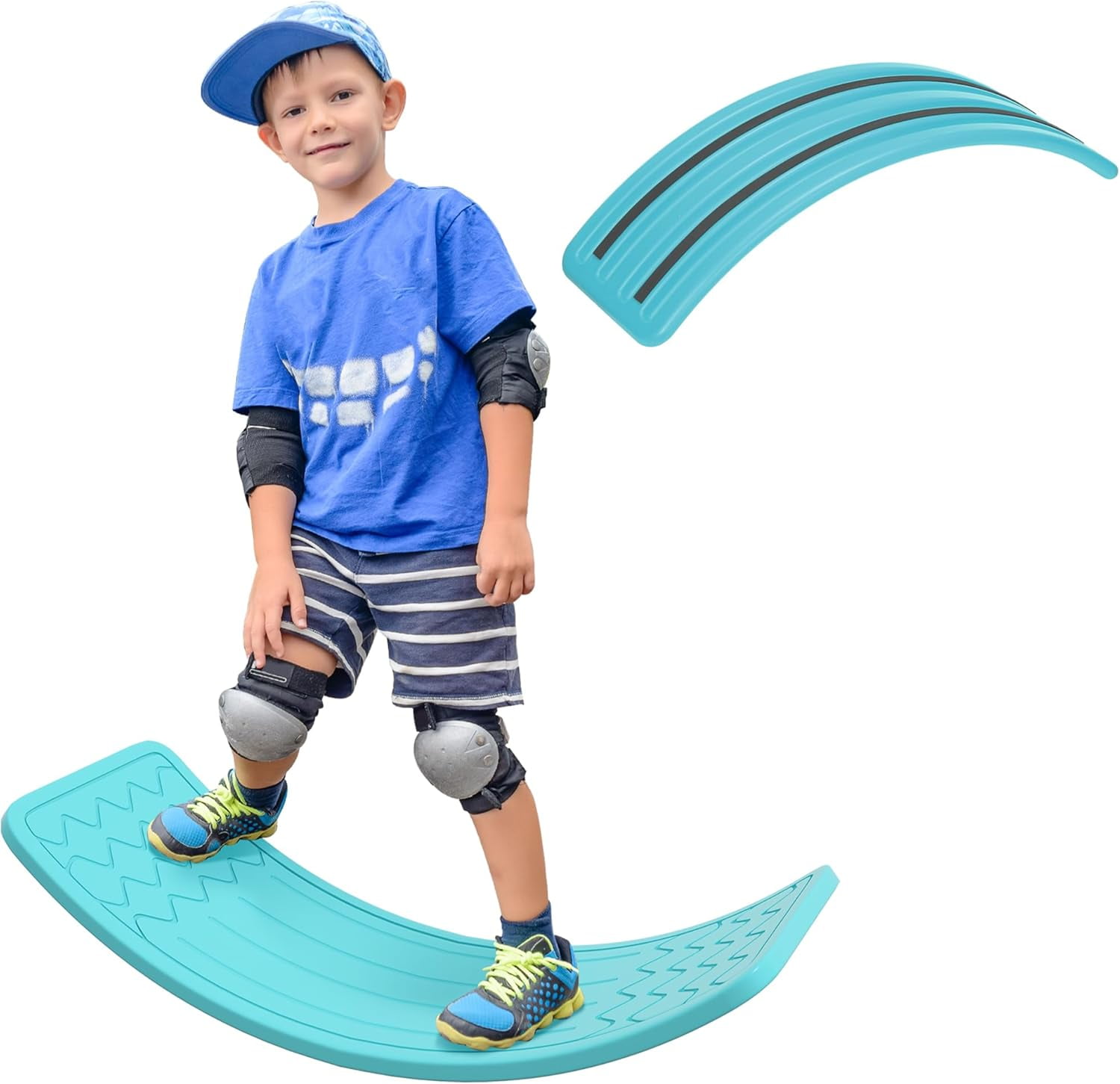 Qaba 32" Balance Board Kids, Wobble Board for Kids Toddlers, Curvy ...