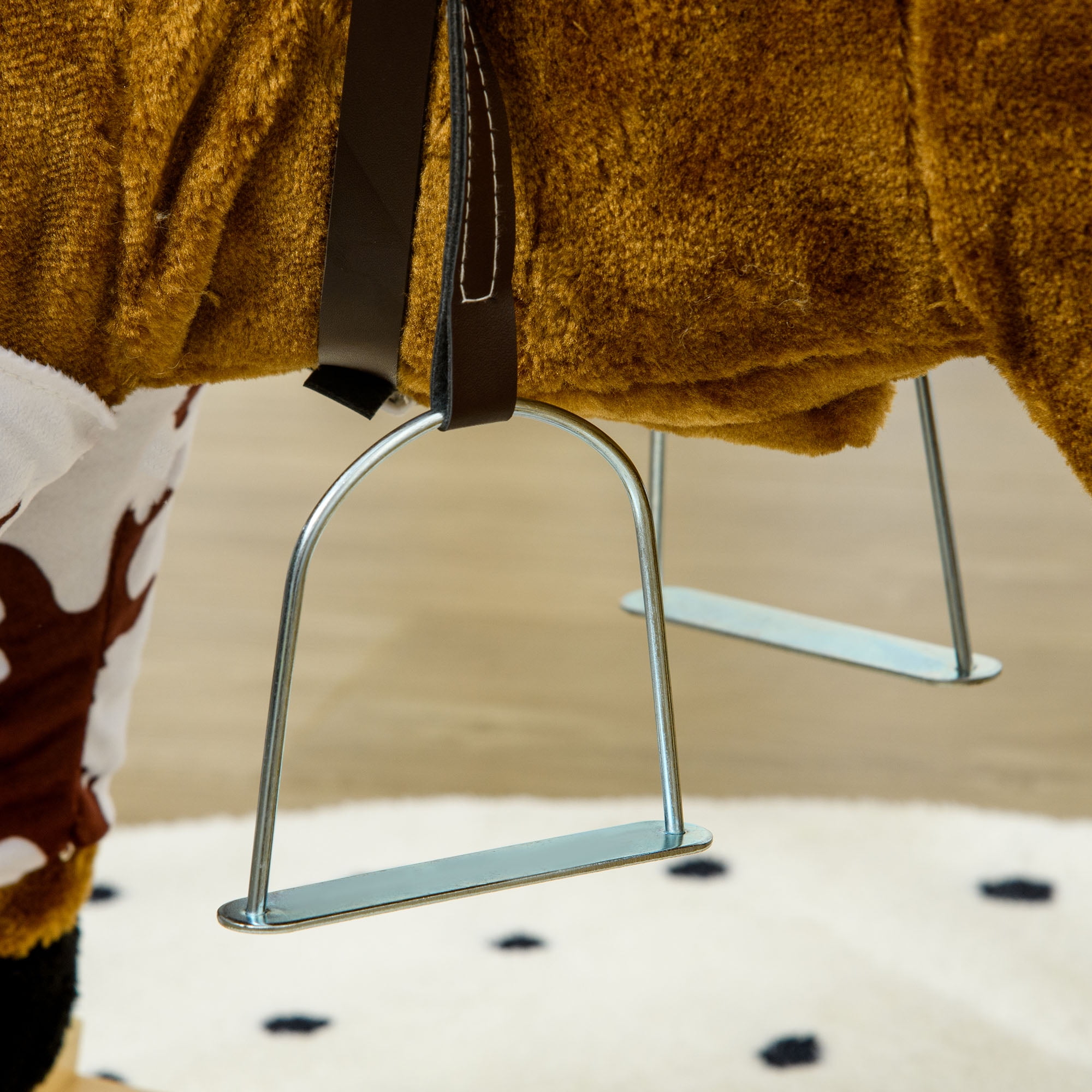 Qaba Baby Rocking Horse,Large Riding Horse,Plush Animal Rocker with ...