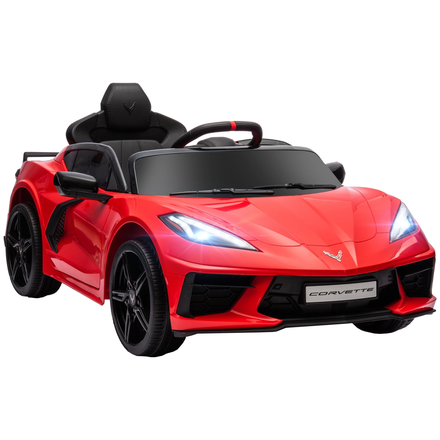 Qaba Electric Car for 12V Corvette Licensed Car with Parental Remote ...