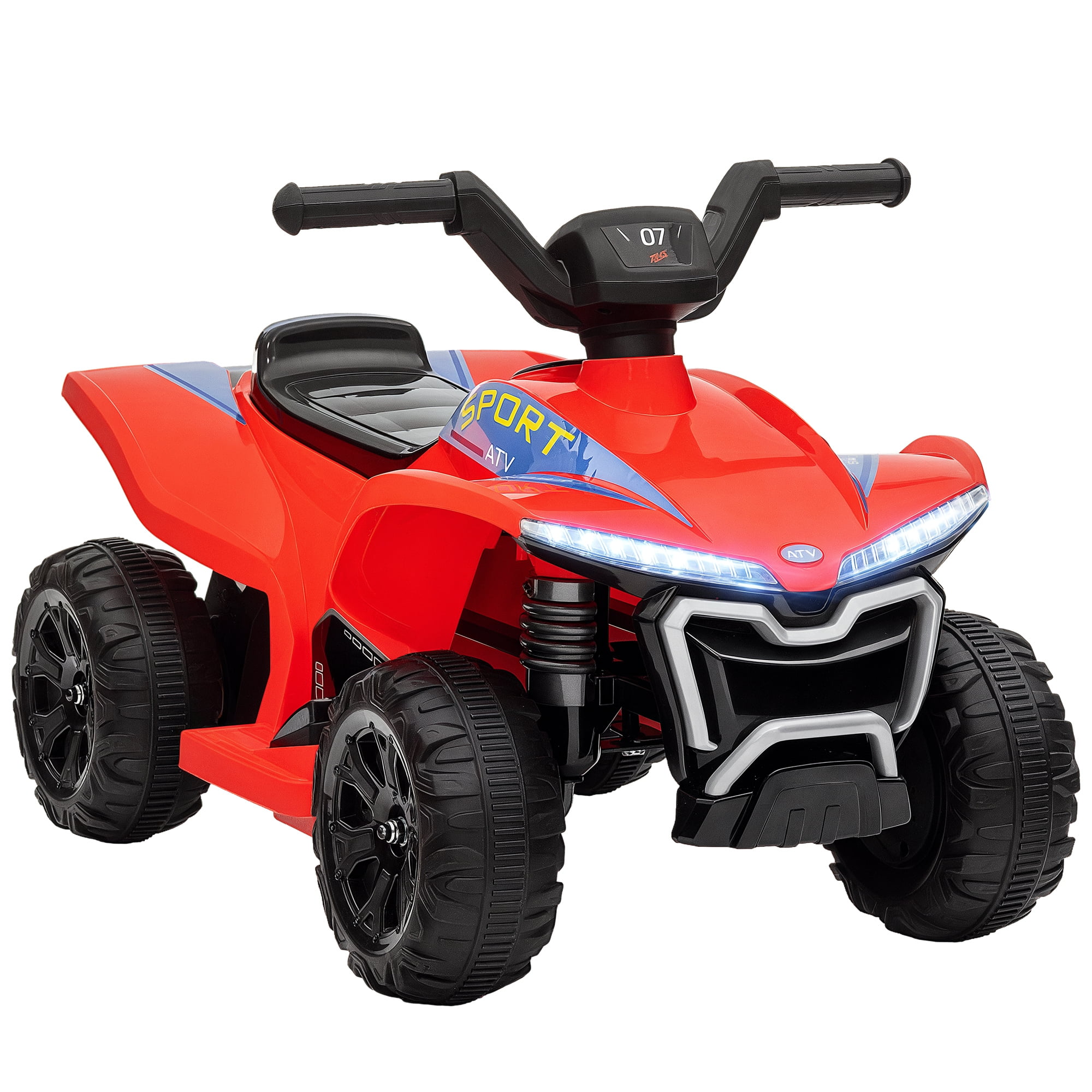 Qaba Kids ATV Quad, 6V Ride On Toy with 1.6MPH Max Speed, Rechargeable ...