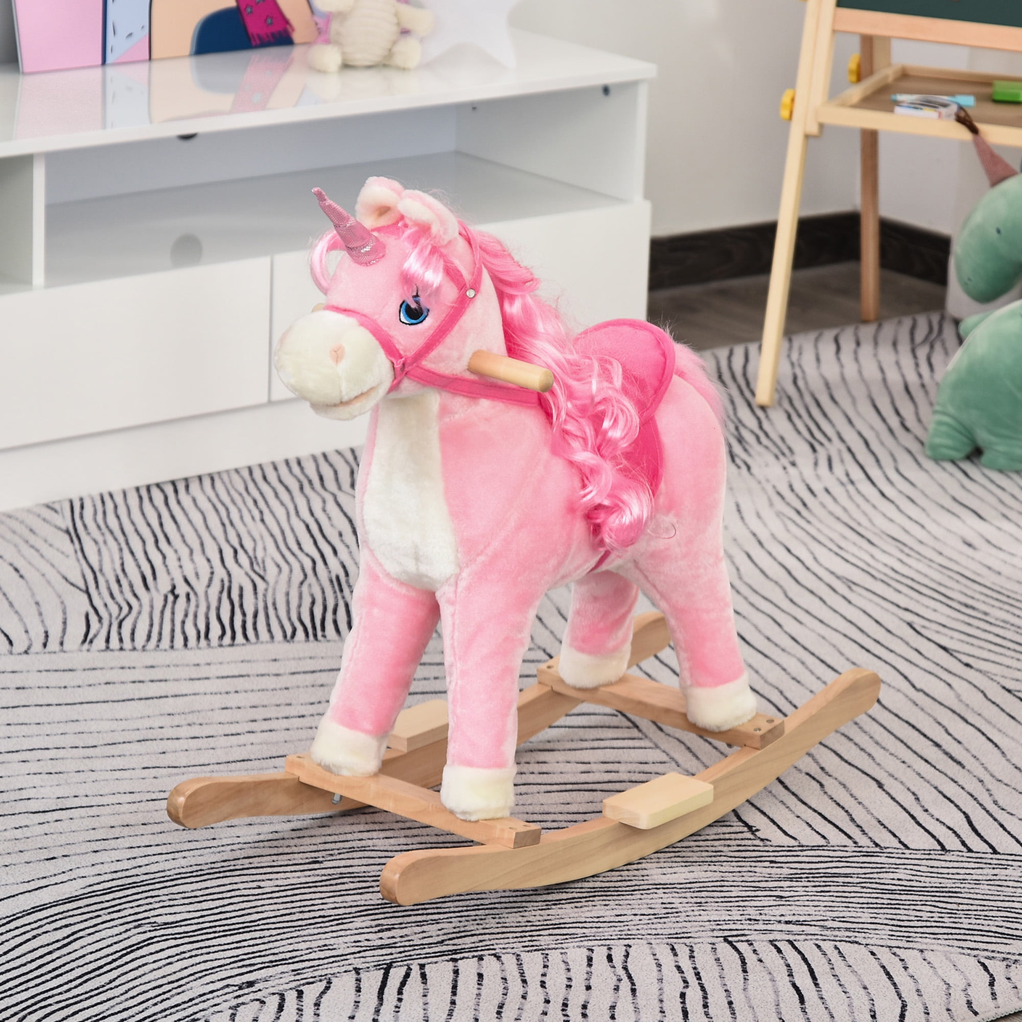 Pony Unicorn Rocking Horse Walmart Rock My Baby Rocking Horse, Pink ...