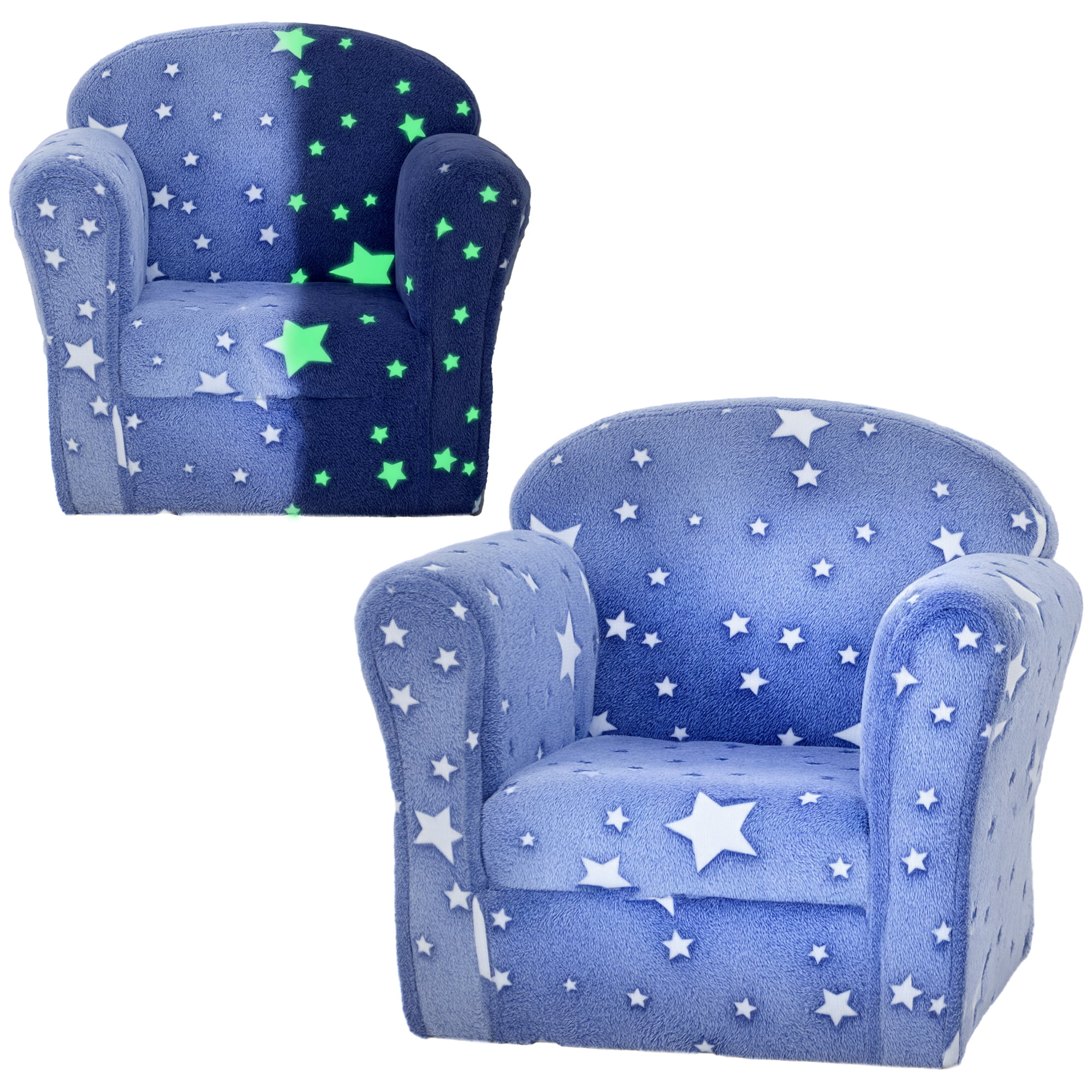 Qaba Kids Sofa Chair, Toddler Sofa with Glow in the Dark Star Design ...