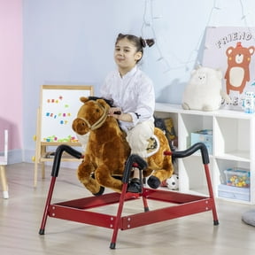 Qaba Baby Rocking Horse, Ride Dragon, Kids Ride On Toy with Realistic ...