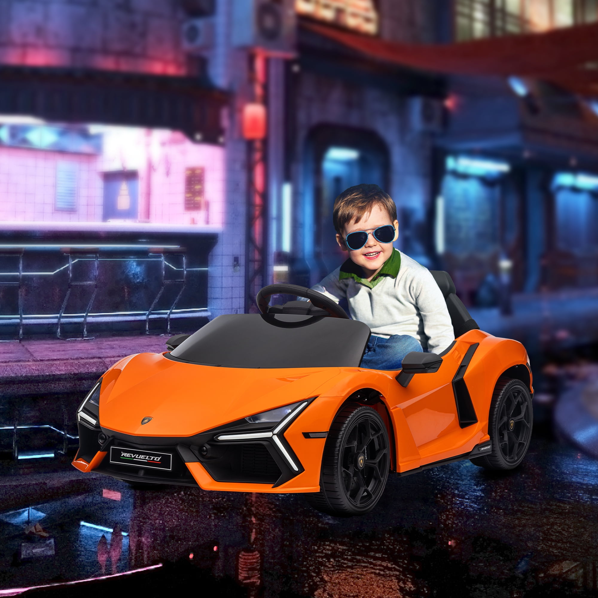 Qaba Lamborghini Revuelto Licensed 12V Kids Ride on Car, Battery ...