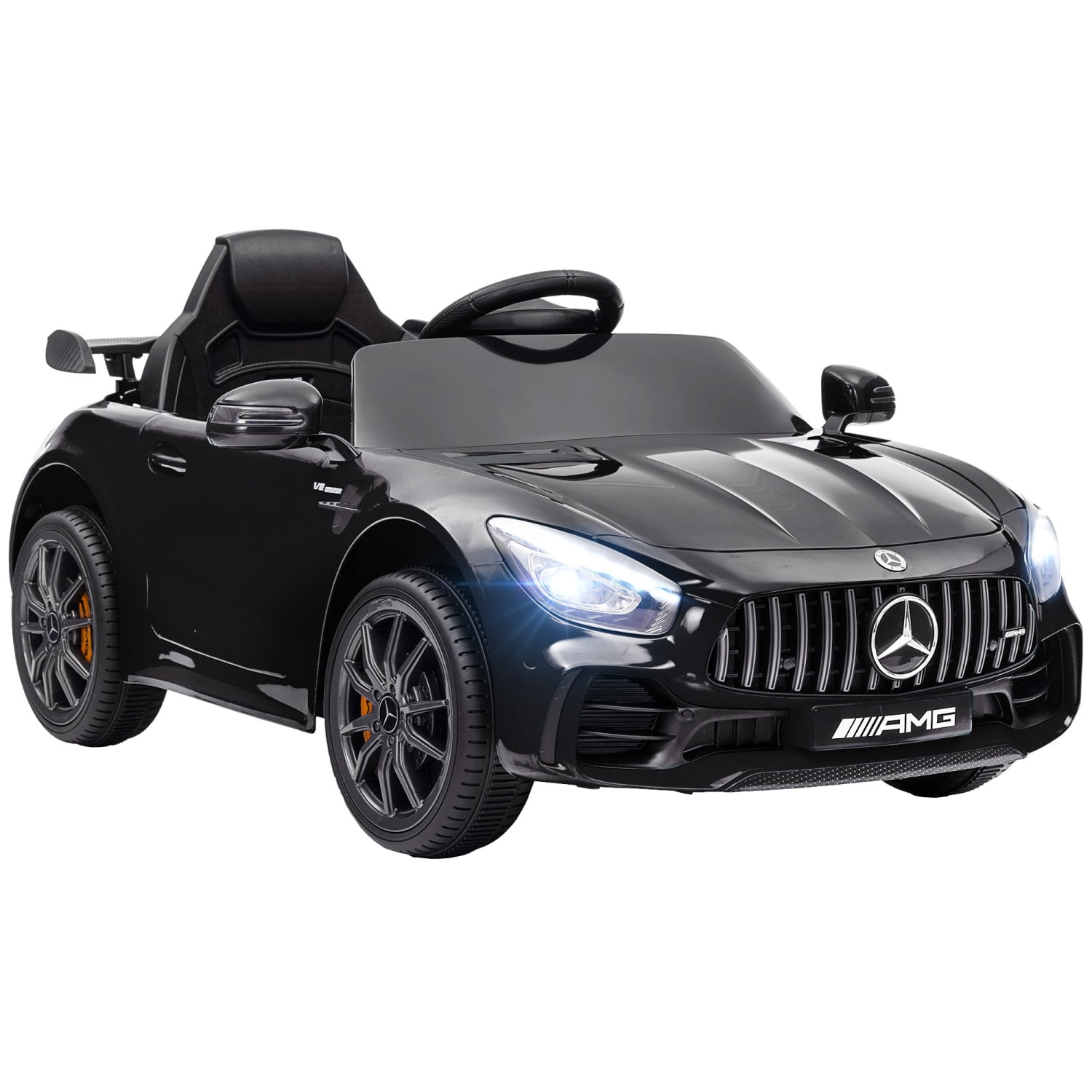 Qaba Mercedes-Benz AMG GTR Licensed 12V Kids Ride on Car Battery ...