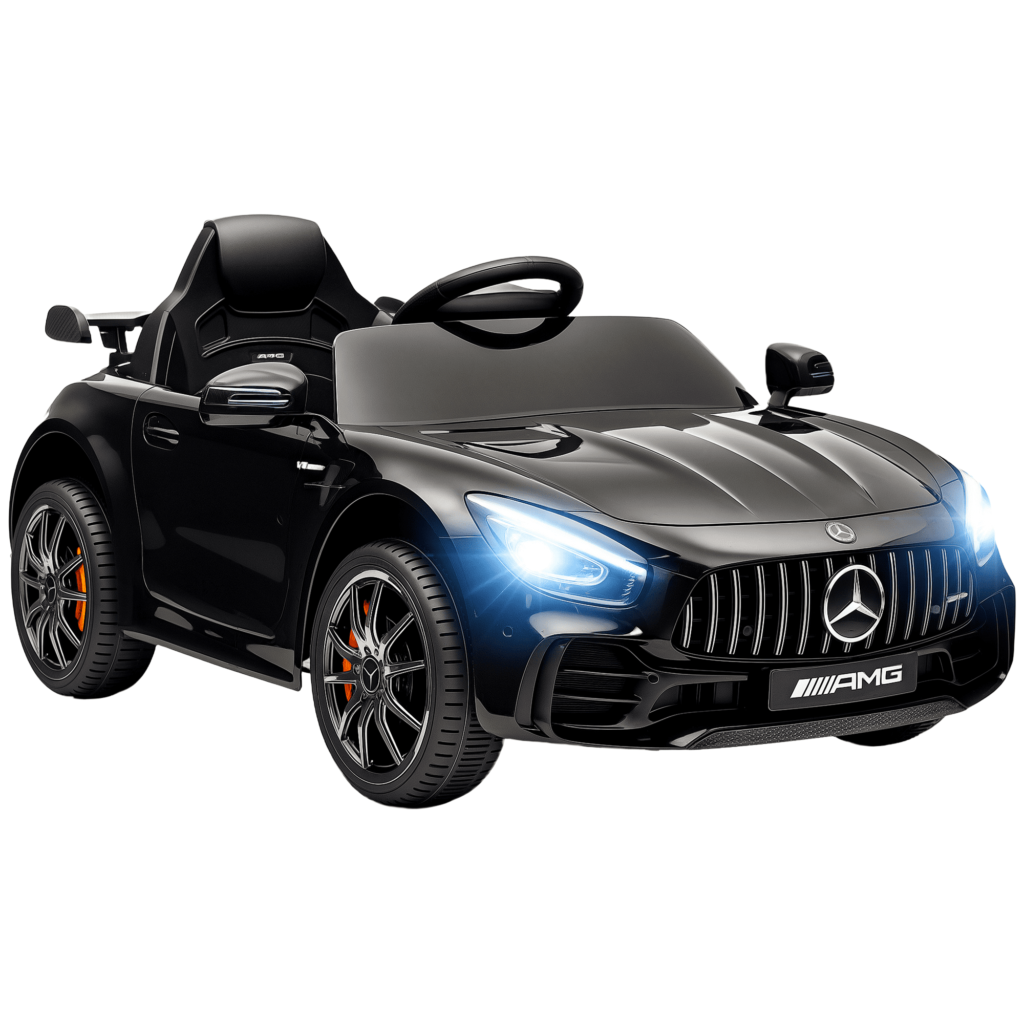 Qaba Mercedes-Benz AMG GTR Licensed 12V Kids Ride on Car, Battery ...