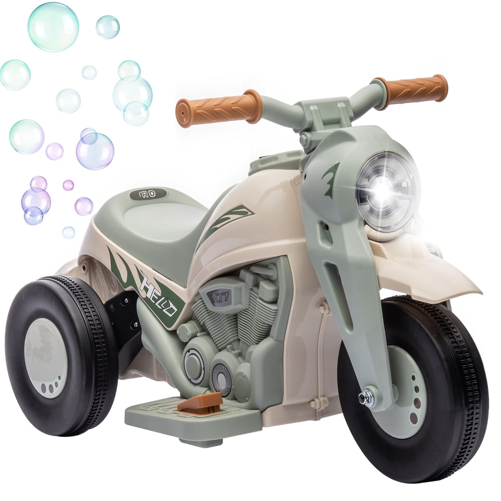 Qaba Ride on Bubble Car, 6V Kids Motorcycle, 3 Wheeled 2 MPH Electric Motorbike for Toddler with ...