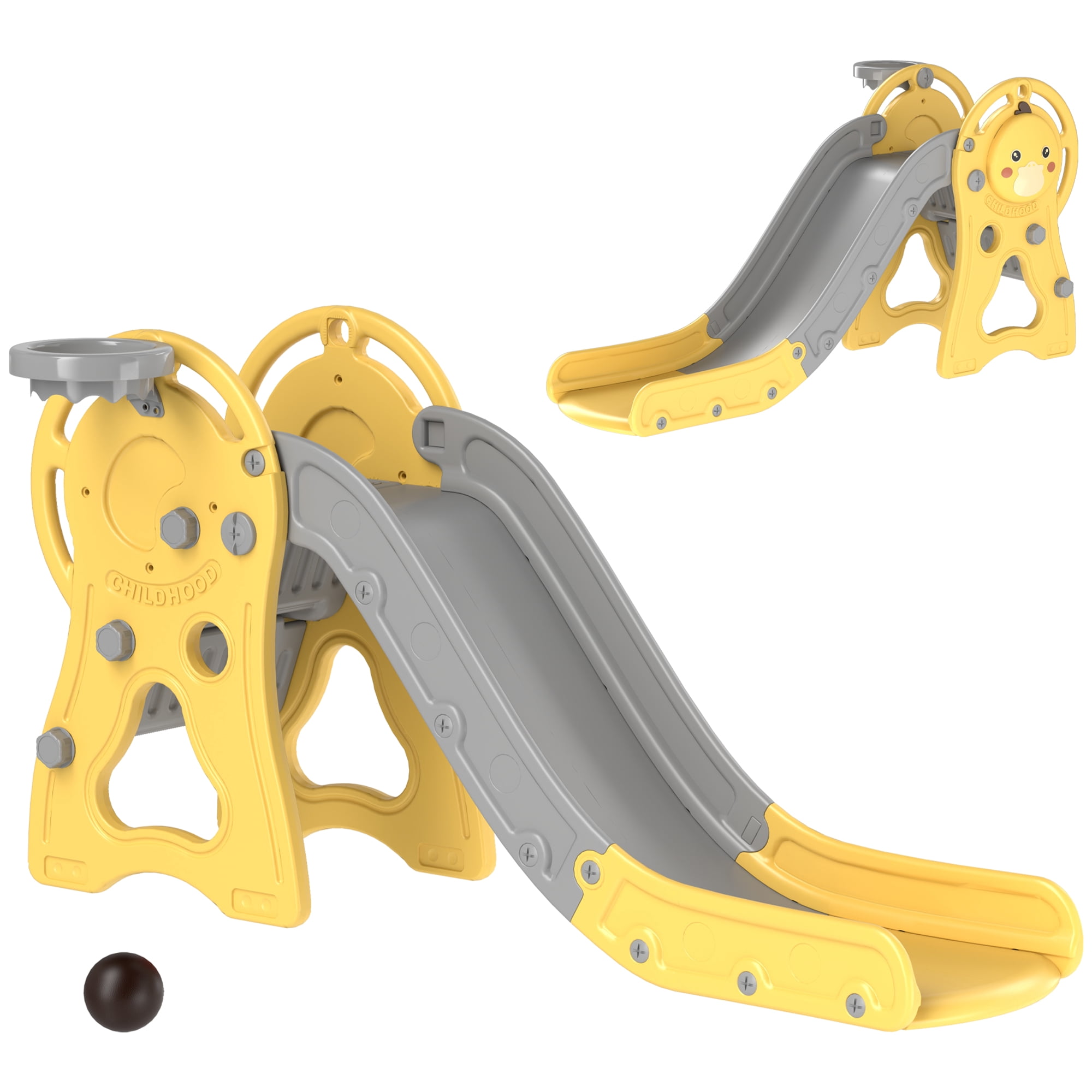Qaba Toddler Slide 3 in 1 Slide for Kids Ages 1-3 Years Indoor Slide ...