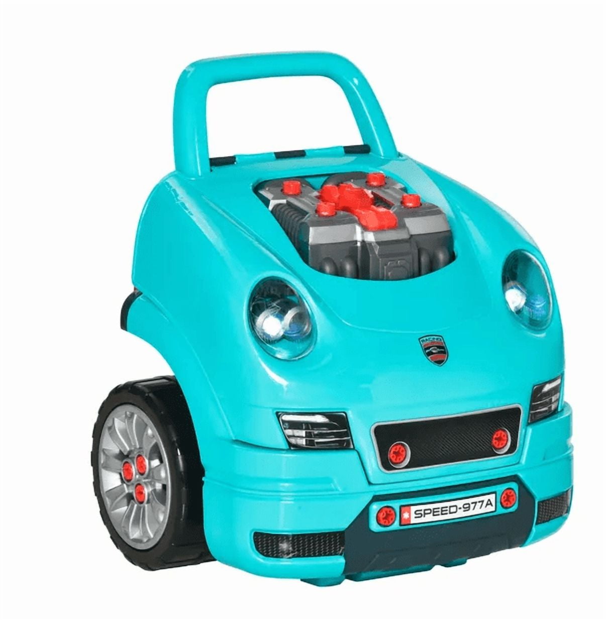 Qaba Truck Engine Mechanic Toy | Includes 61 Pieces Steering Wheel Horn ...