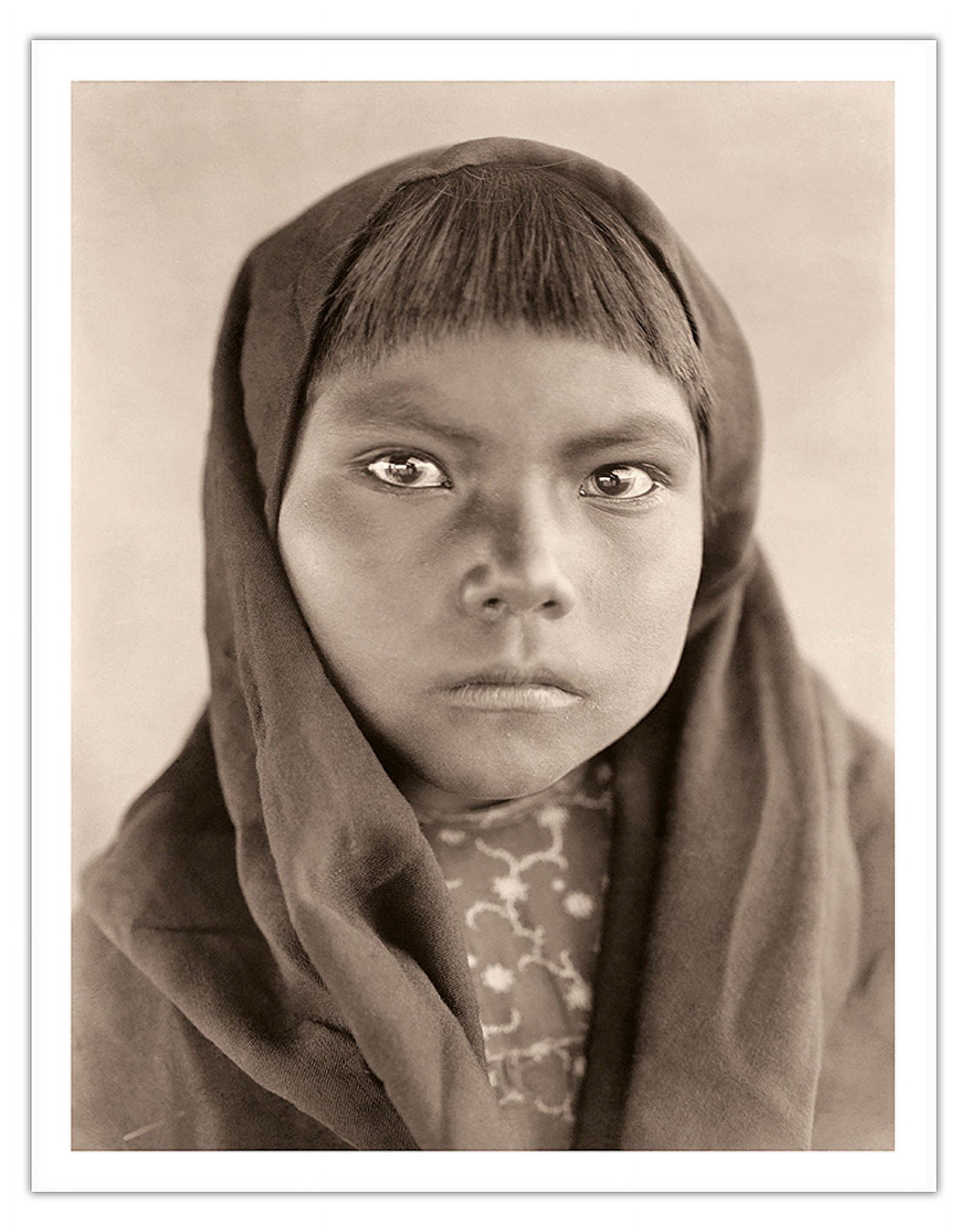 Qahatika Child - The North American Indians - Vintage B&W Photograph by ...