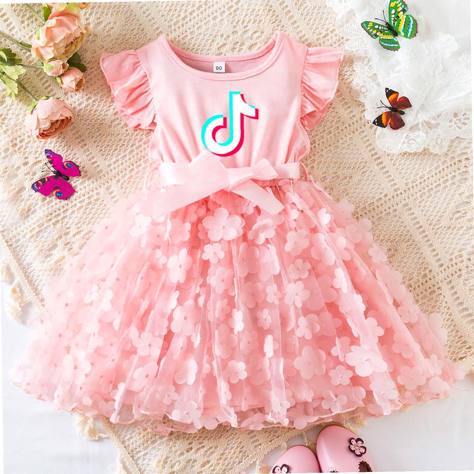 Qaheey Adorable Girls' TikTok-Style Dress | Trendy Fun Outfits for ...