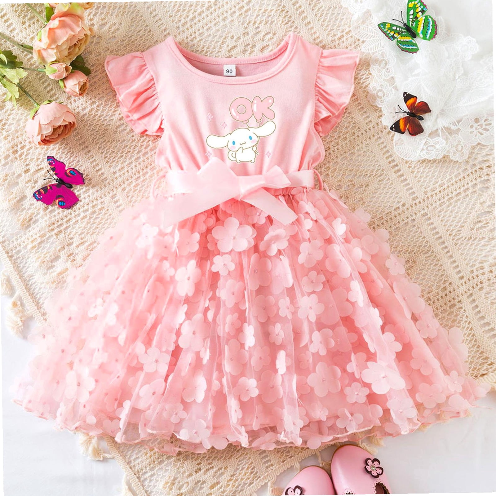 Qaheey Cinnamoroll Girl's Dress - Cute Cozy Kawaii Outfit for Kids ...