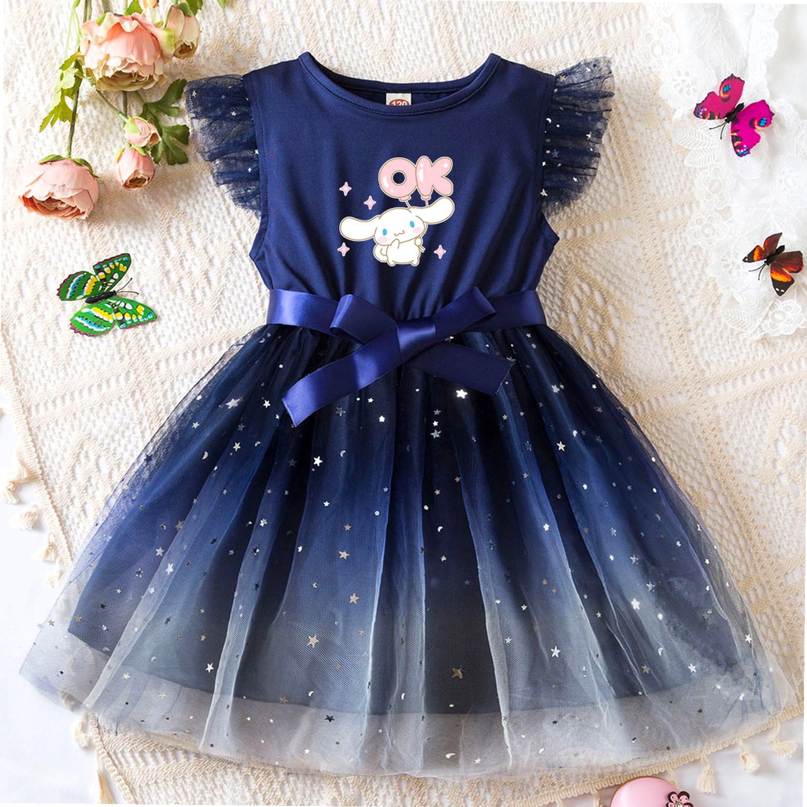 Qaheey Cinnamoroll Girl's Dress - Cute Cozy Kawaii Outfit for Kids ...