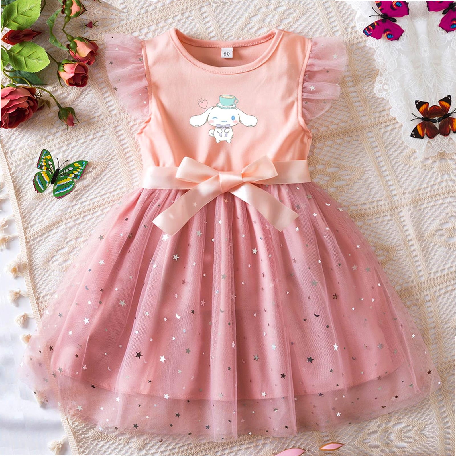Qaheey Cinnamoroll Girls' Dress - Cute Sanrio Themed Party Wear for ...