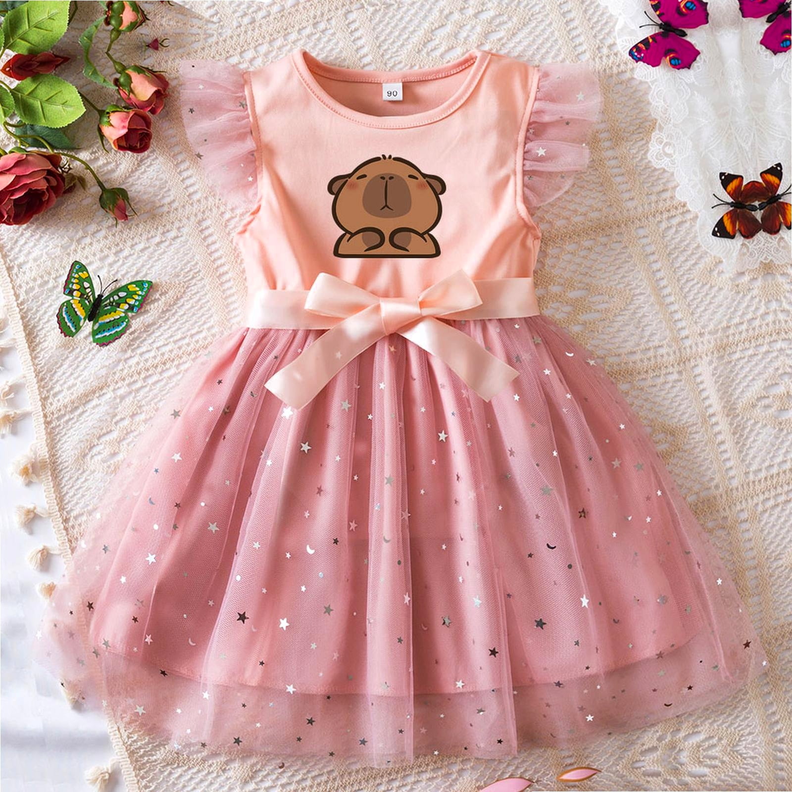 Qaheey Cute Baby Capybara Dress for Girls - Adorable Animal Theme ...