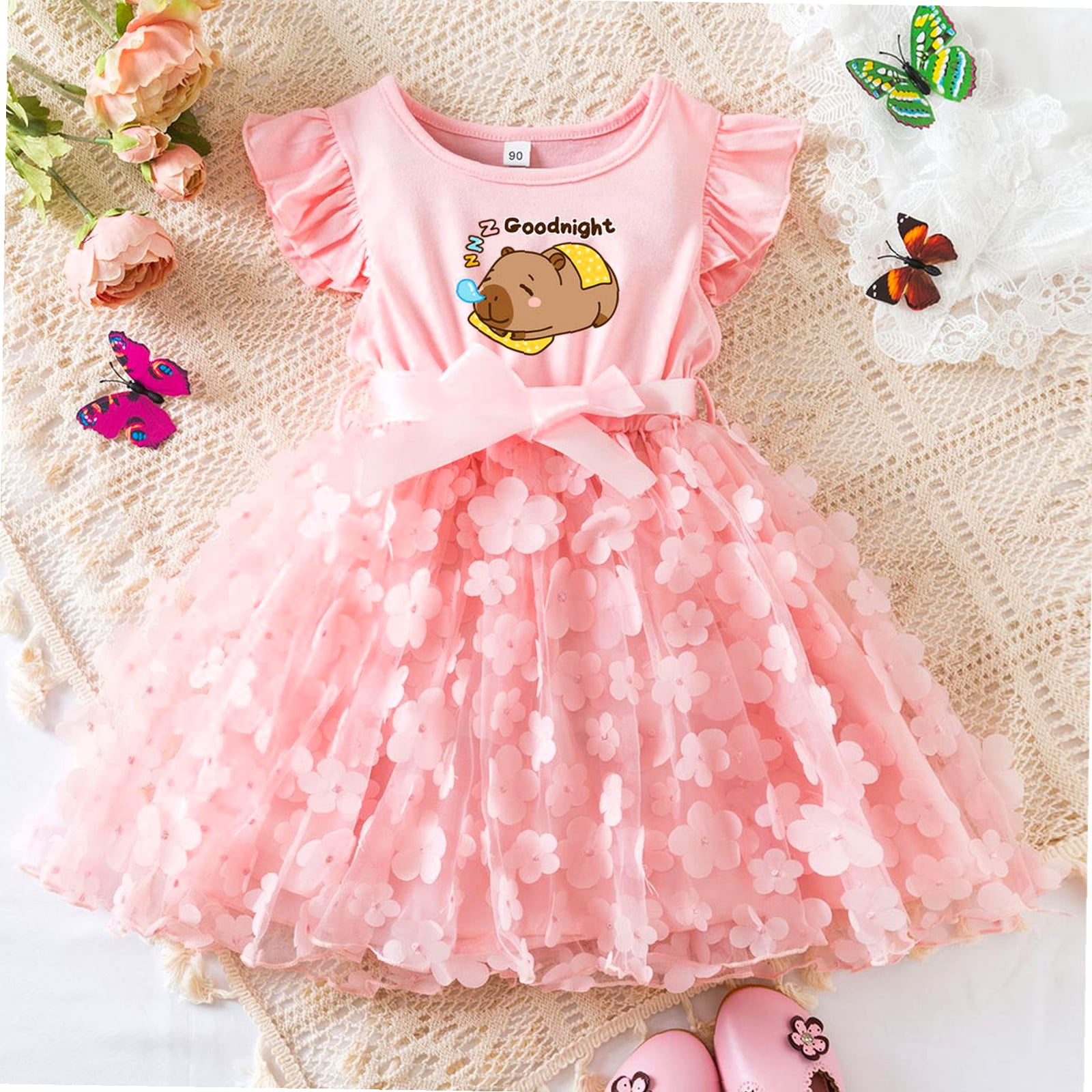 Qaheey Cute Baby Capybara Dress for Girls - Adorable Animal Themed ...