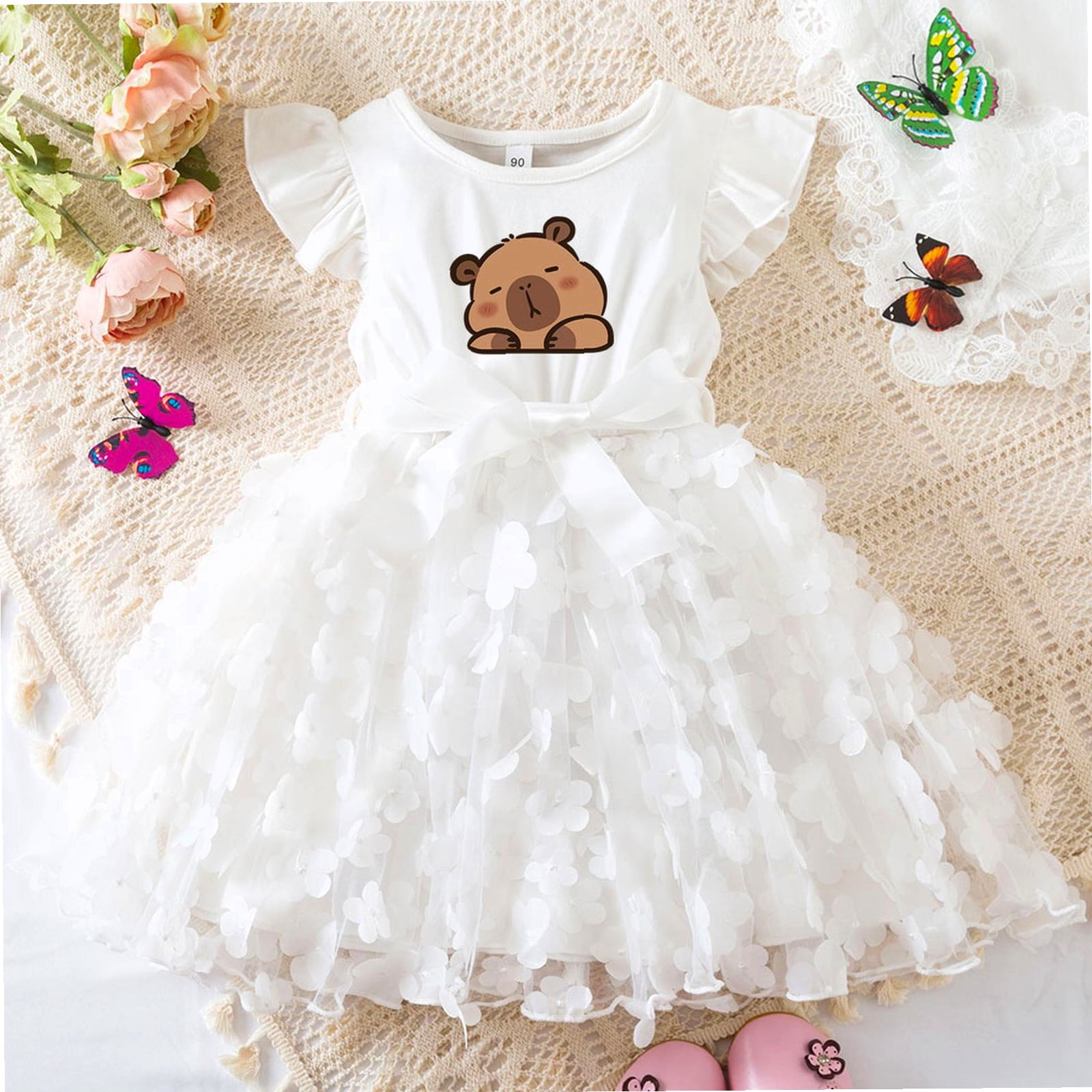 Qaheey Cute Baby Capybara Girls' Dress - Adorable Capybara Prints ...