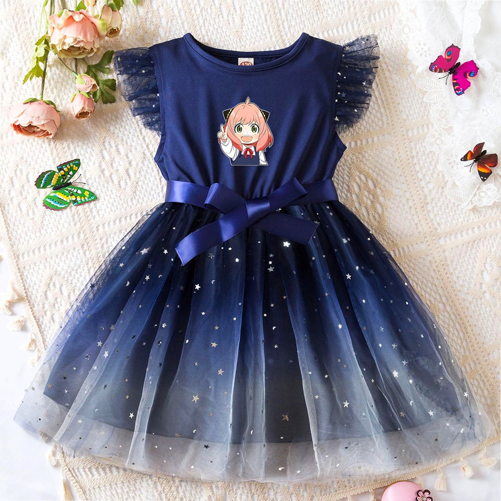 Qaheey Spy x Family Girl's Dress - Stylish Anime Outfit for Kids ...