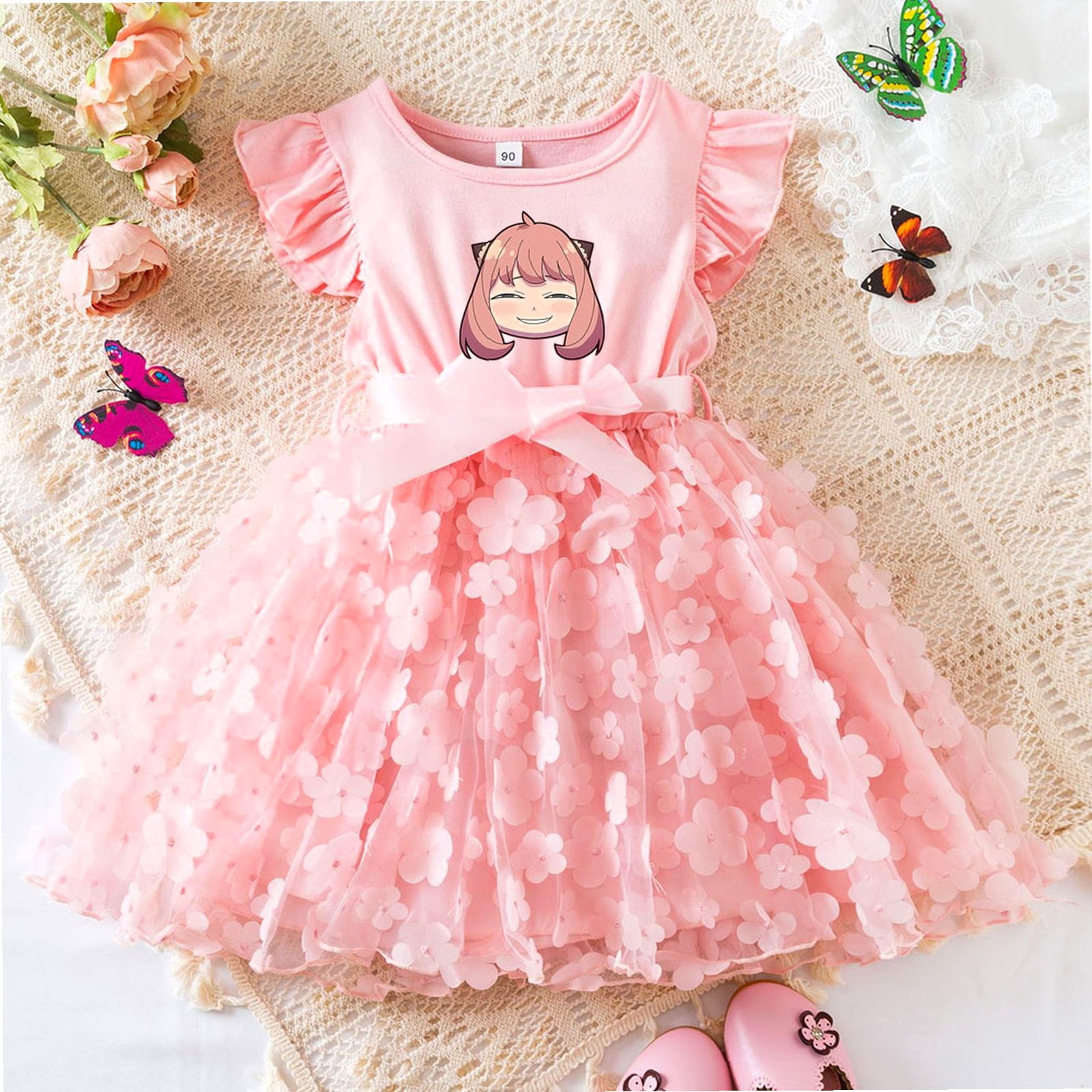 Qaheey Spy x Family Girls' Dress - Cute Anime Cosplay Costume for Kids ...