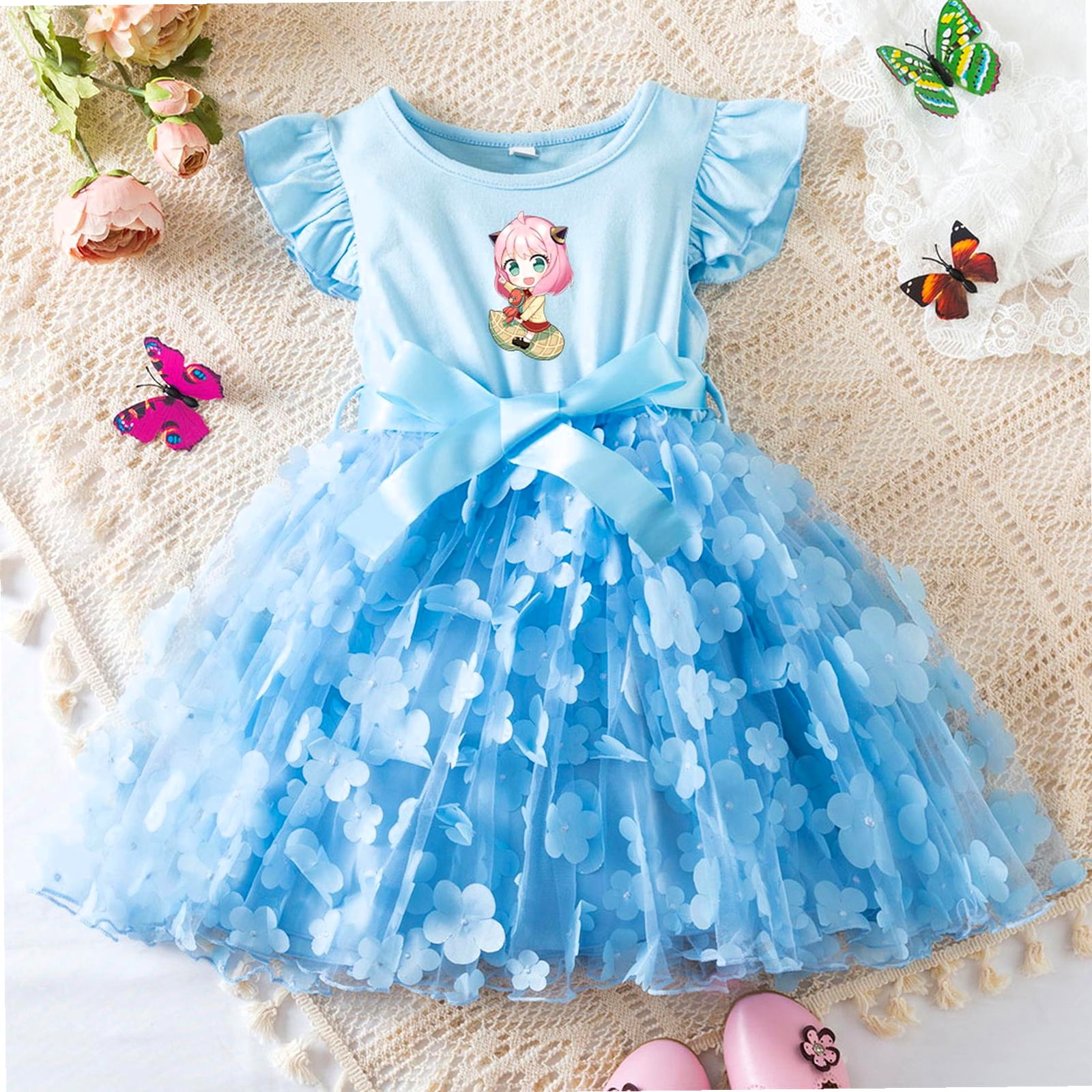 Qaheey Spy x Family Girls' Dress - Cute Anime Style, Perfect for Little ...