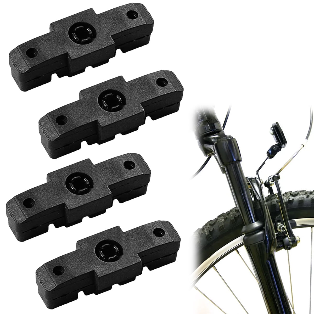 Qalabka Bicycle Brake Pads, 4 Pairs, Black, High-Performance for Magura Hs11/22/24/33 Hydraulic ...