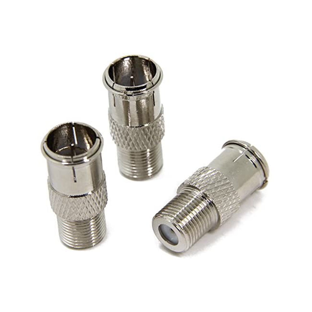 Qalabka F-Type Push-On Adapter Set, 3-Pack, Right Angle, Male to Female ...