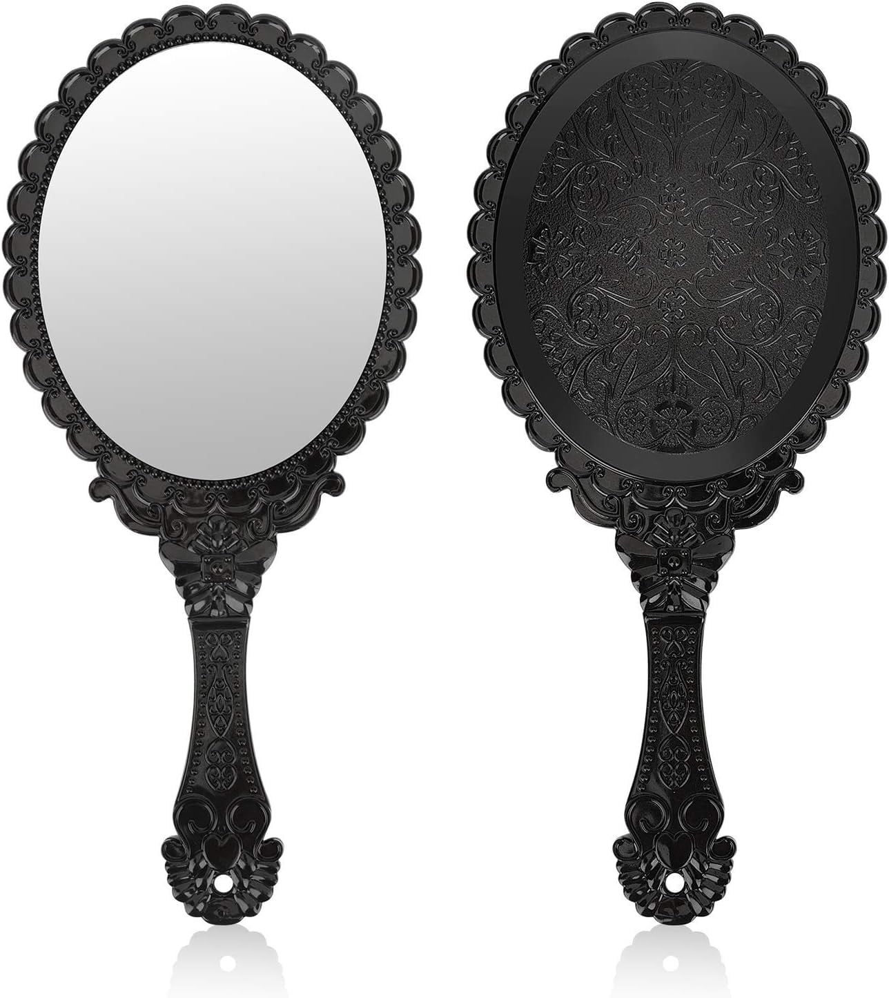 Qalabka Handheld Mirror with Handle, Makeup Compact Hand Mirrors Travel ...