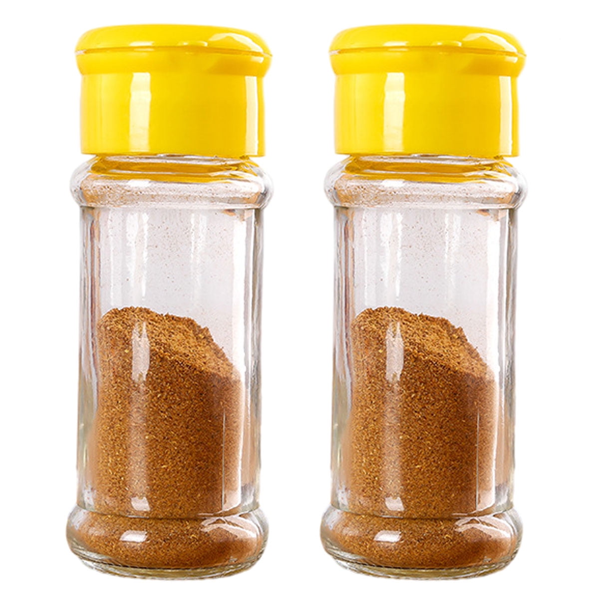 Qalabka Spice Jars,Round Spice Bottles for Kitchen Spice Storage -2 ...