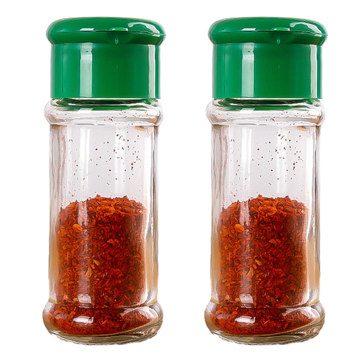 Qalabka Spice Jars,Round Spice Bottles for Kitchen Spice Storage -2 ...