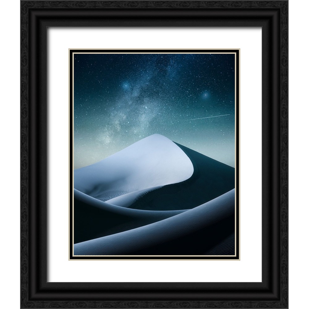Qane, Hamed 12x14 Black Ornate Wood Framed with Double Matting Museum ...