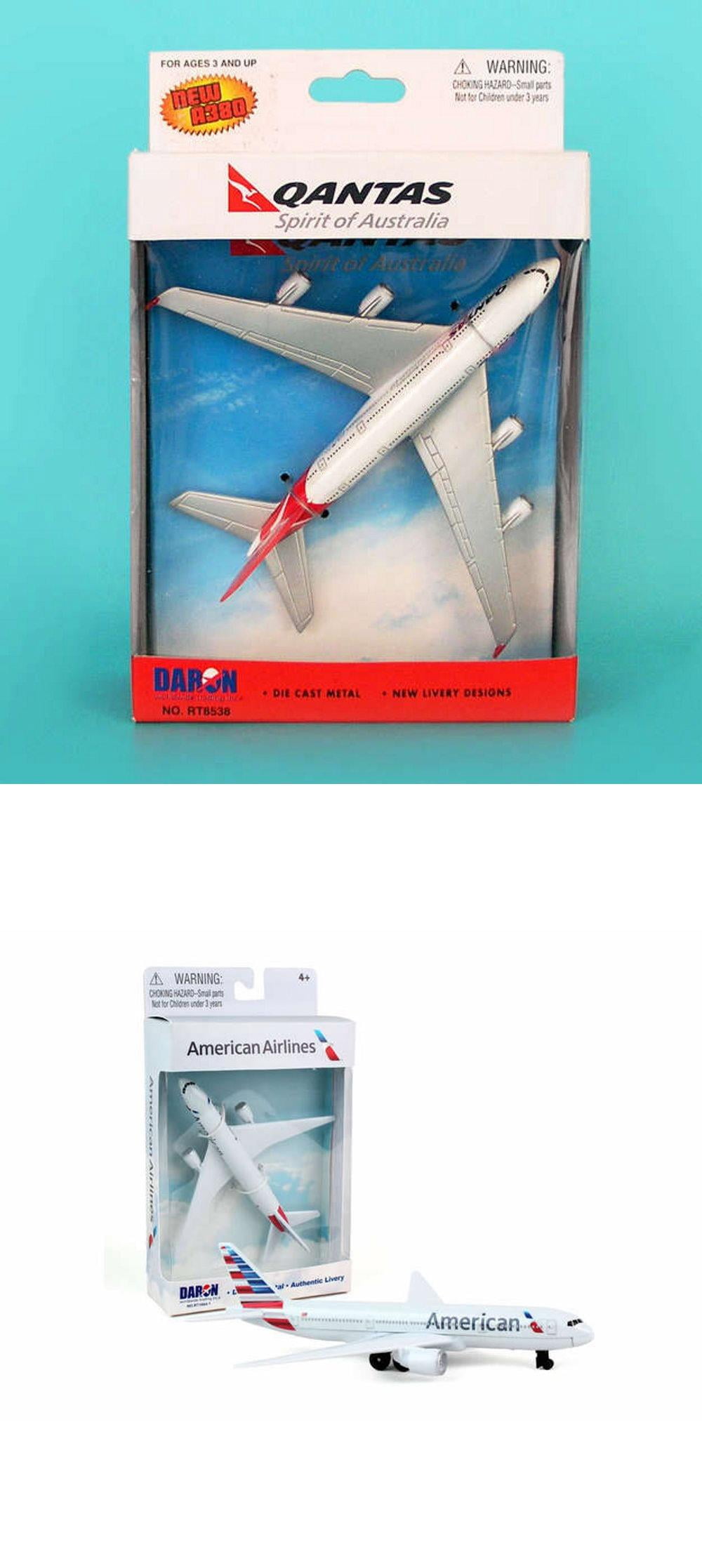 Qantas, American Airlines Diecast Airplane Package - Two 5.5' Diecast ...