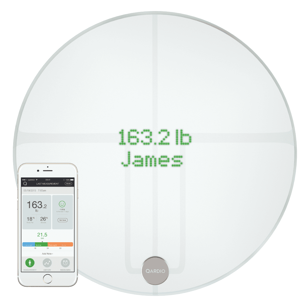 QardioBase 2 Wireless Smart Scale and Body Analyzer - Arctic White HSA ...