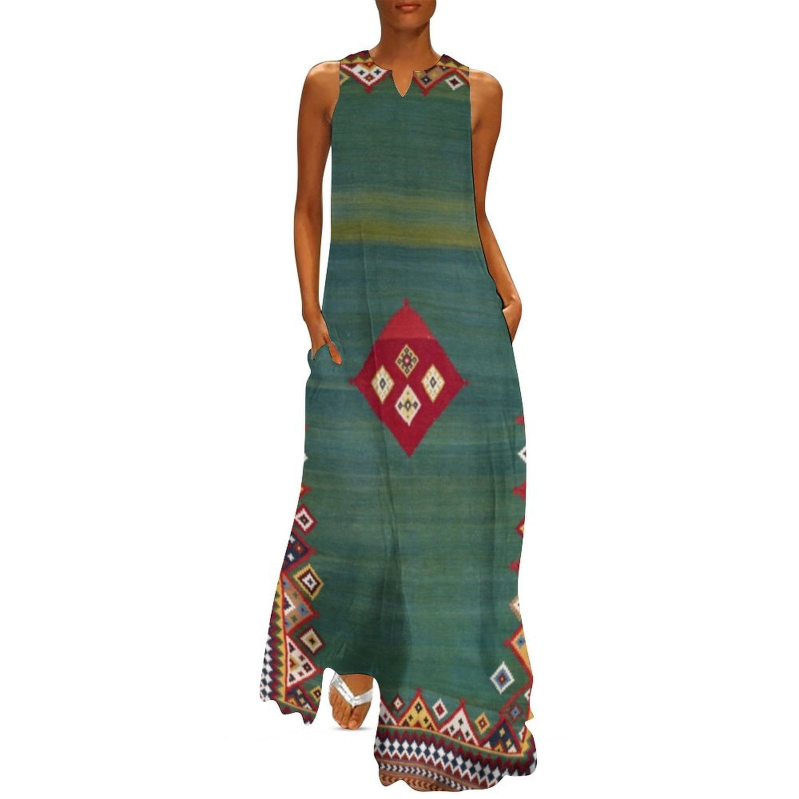 Qashqa’i Fars Southwest Persian Kilim Print Long Dress Luxury Woman ...