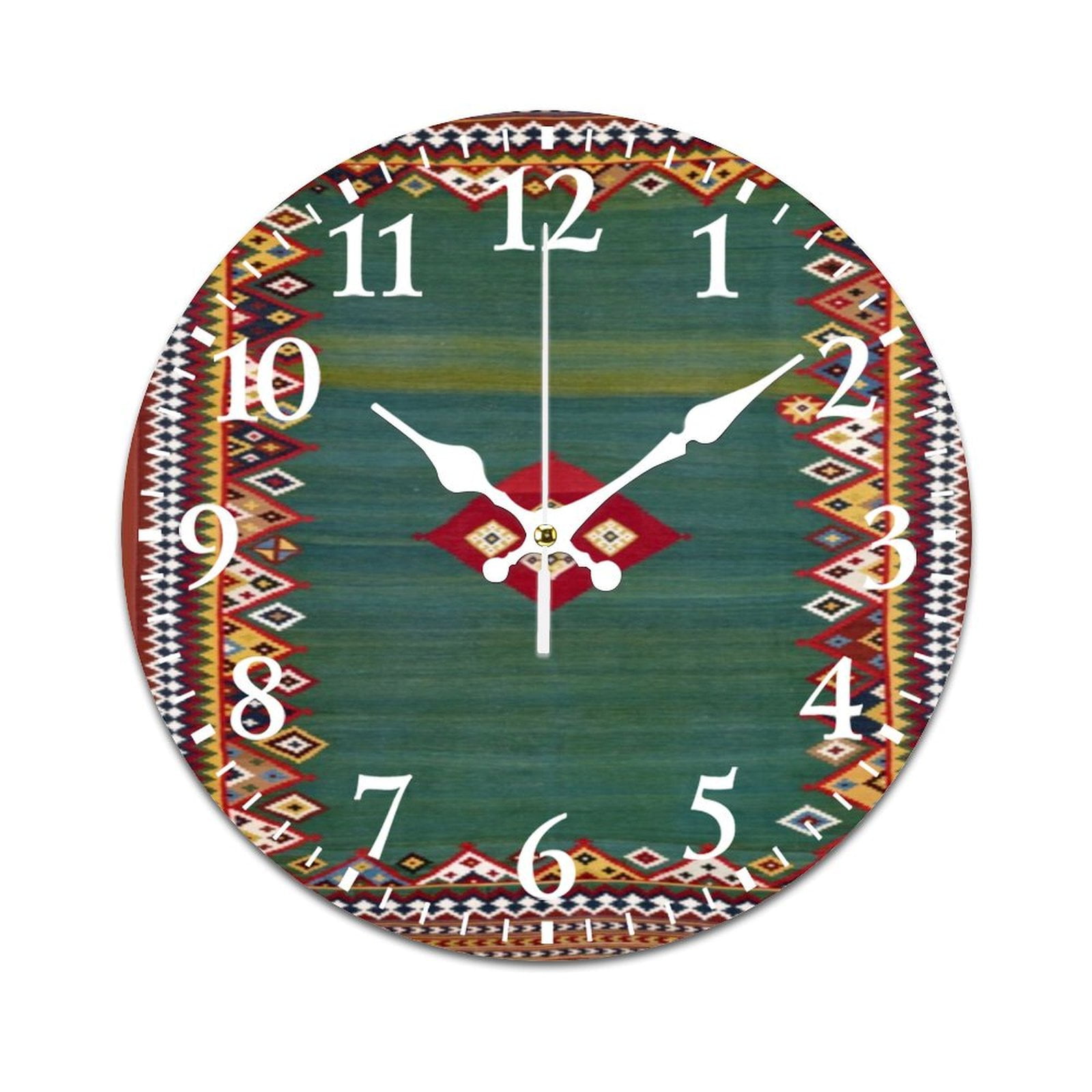 Qashqa’i Fars Southwest Persian Kilim Print Wall Clock Modern Design ...