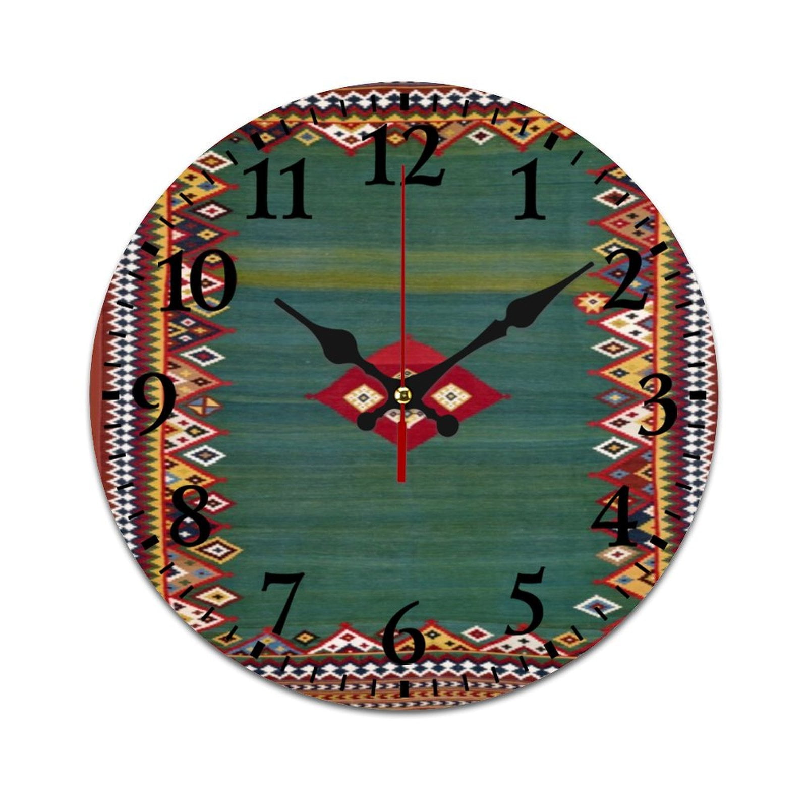 Qashqa’i Fars Southwest Persian Kilim Print Wall Clock Modern Design ...