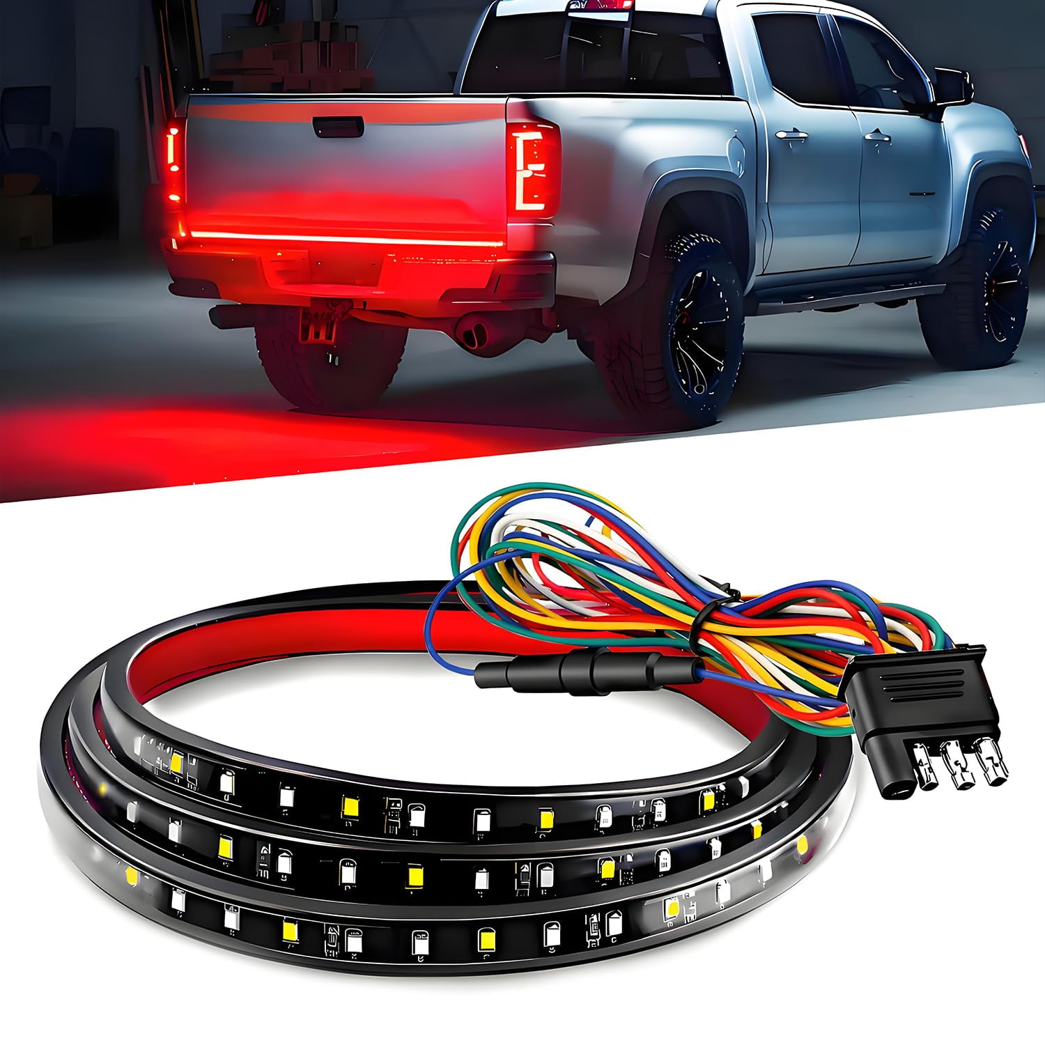 Qasim 60inch Truck Tailgate RRF12 Light Strip Bar,White Reverse Light ...