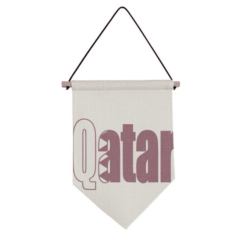 Qatar Country Flag Name Art Deco Fashion Canvas Flag Hanging Wall Art ...