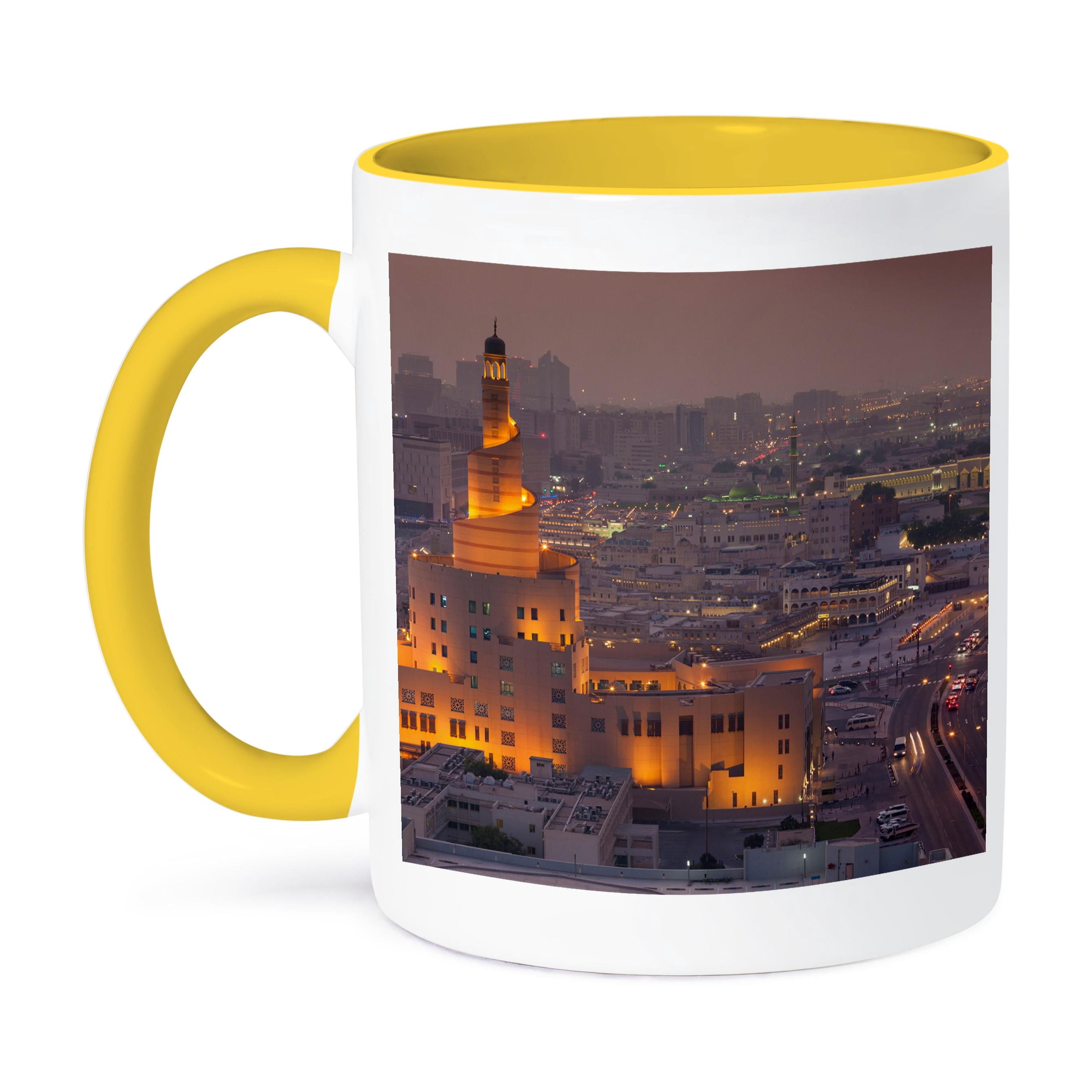 Qatar, Doha, Fanar, Qatar Islamic Cultural Center, Elevated View, Dusk ...