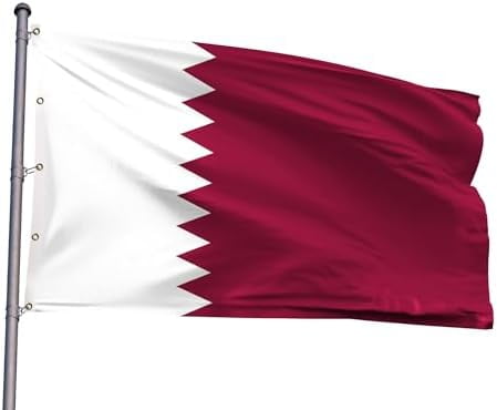 Qatar Extra Large Flag 12x18FT Giant Qatari National Polyester With 5 ...