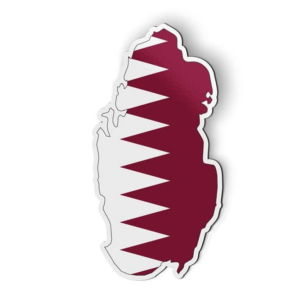 Qatar Flag Country Shape - 5" Magnet for Car Locker Refrigerator ...
