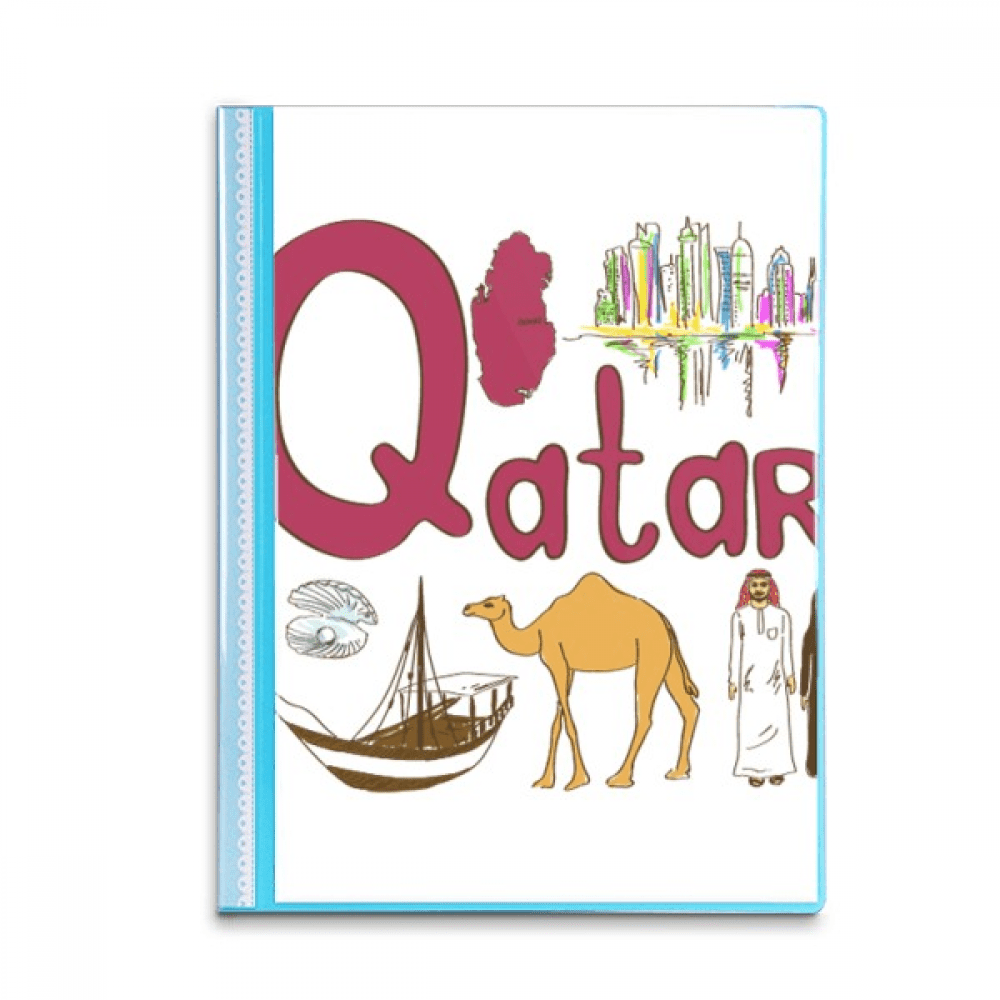 Qatar National symbol Landmark Pattern Book Sheet Protectors Portfolio ...
