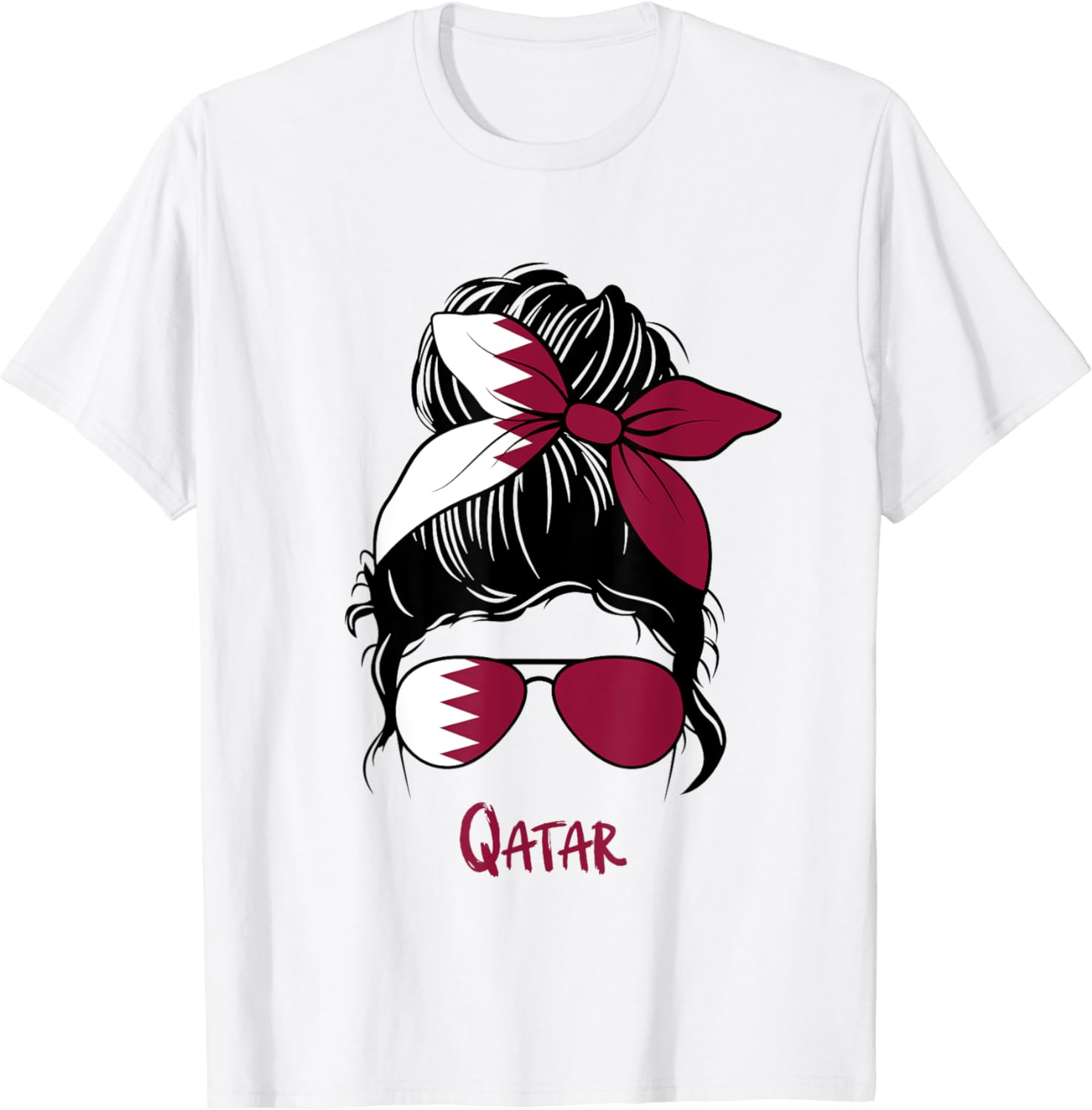 Qatari Girl Qatar girl Qatar woman flag T-Shirt - Walmart.com