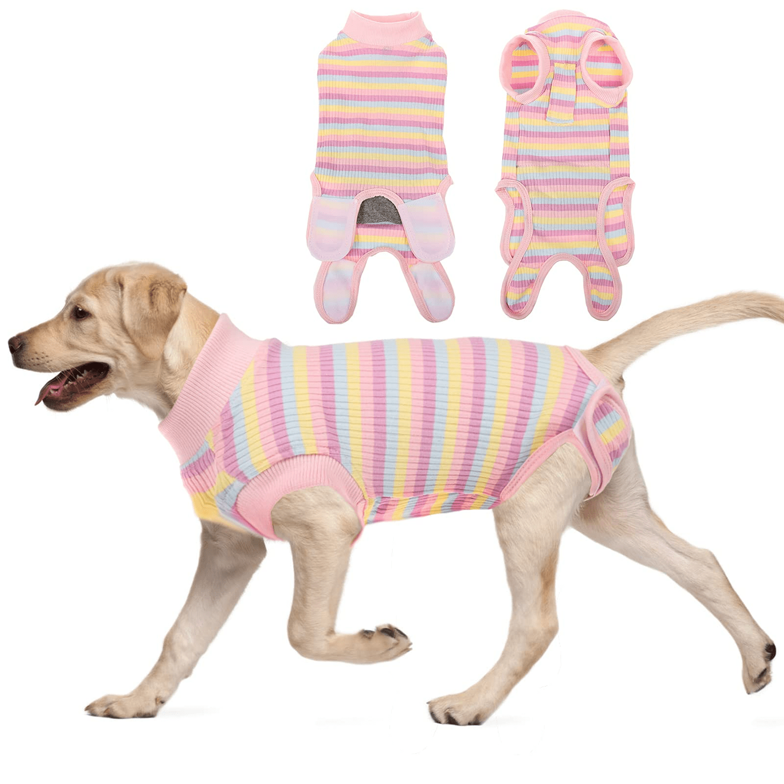 Qbleev Recovery Suit for Dogs After Surgery,Pet Cone E-Collar Bandages ...