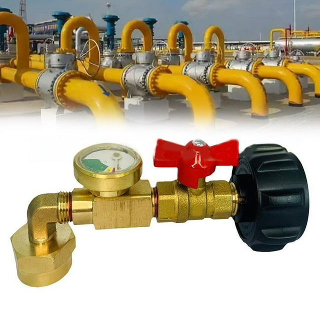 Qcc Propane Bottle Charging Connector With Luminous Meter Gas Connector ...