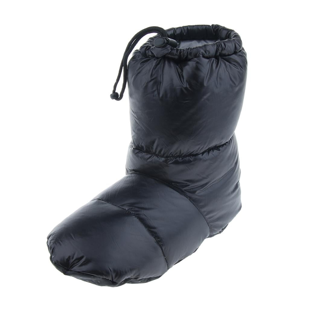 QccHieUs 1 Pair White Goose Down Slippers Winter Warm Camping Tent Foot ...