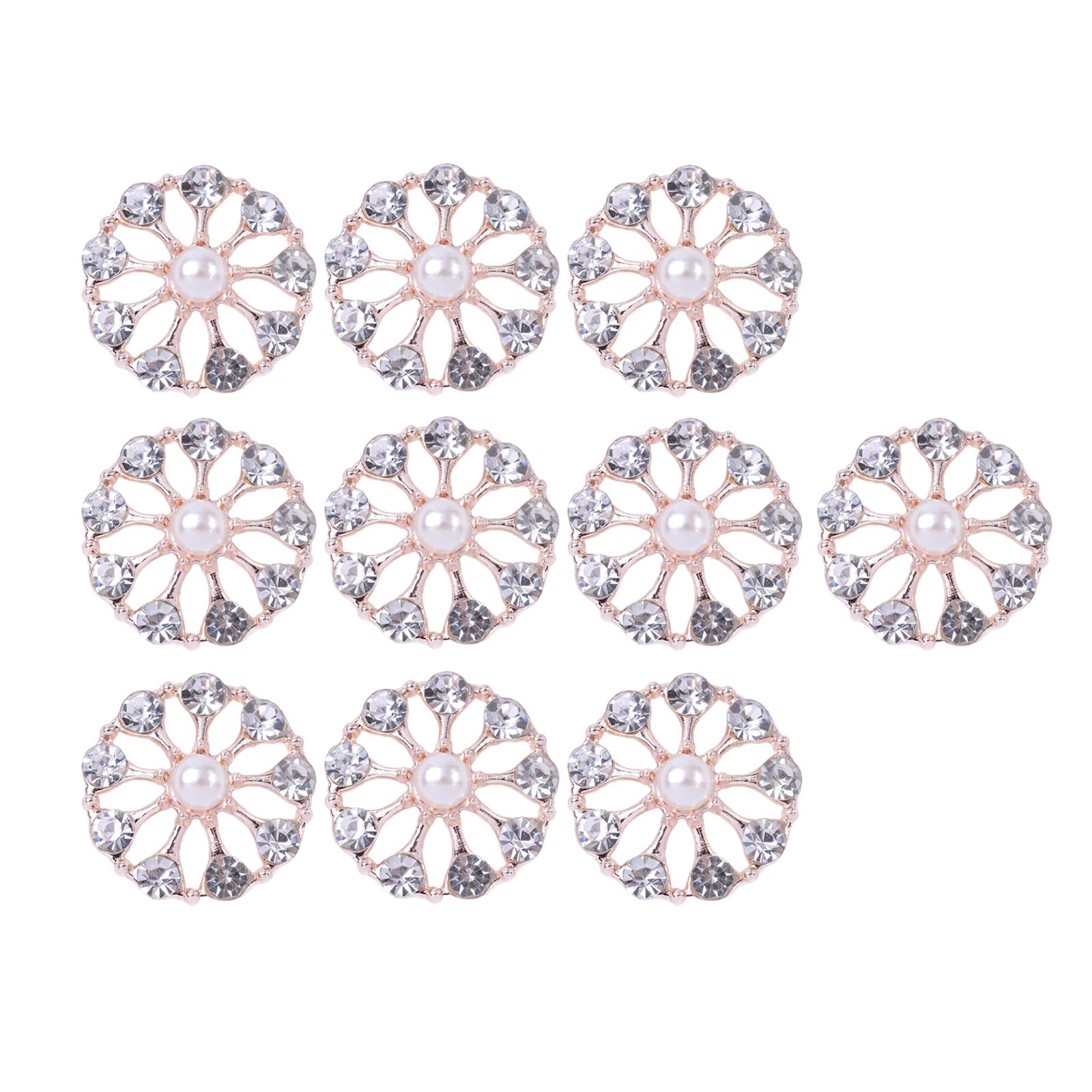 QccHieUs 10 Pieces Flower Flatback Embellishments DIY Crafts Wedding ...