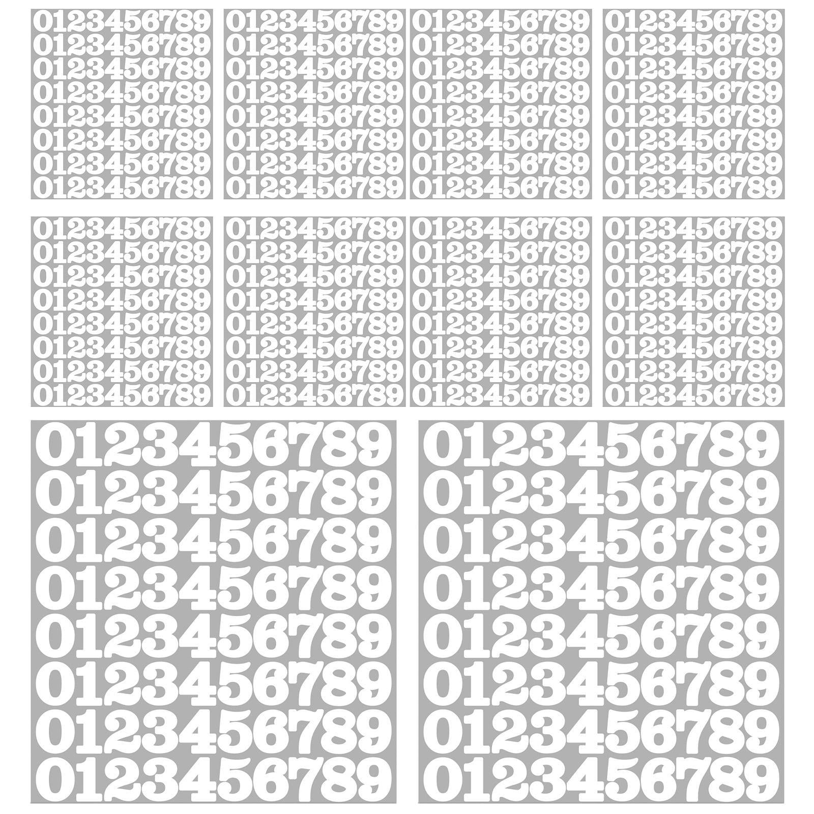 QccHieUs 10 leaves numbered stickers multifunction -asset -label number ...