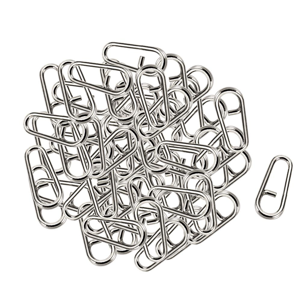 QccHieUs 100pcs Stainless Steel Bent Head Oval Split Ring Fishing Tackle Connector S S - Walmart.com