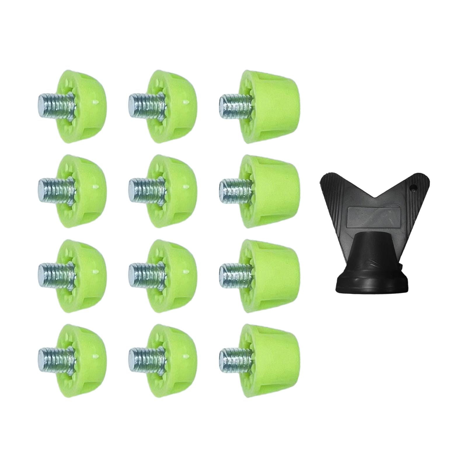 QccHieUs 12Pcs Soccer Studs Firm Ground M5 Threaded Non Slip Rugby ...
